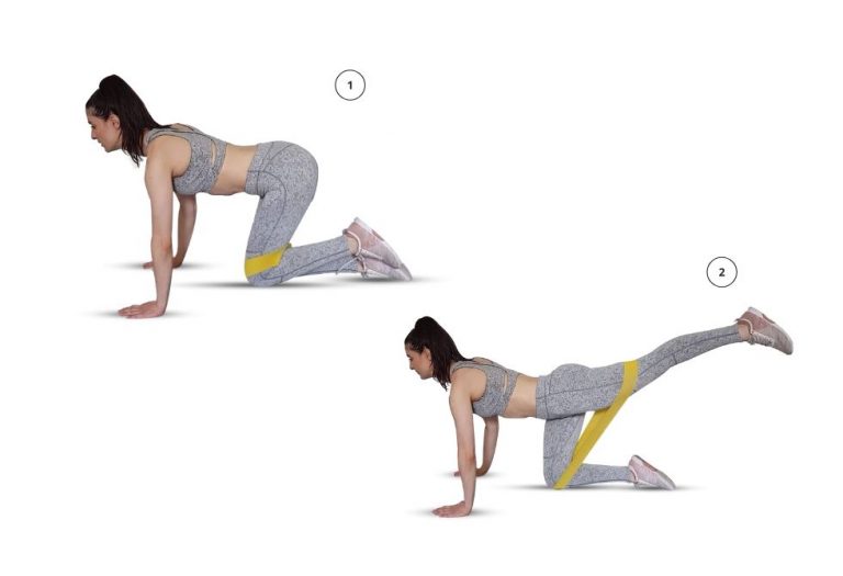 Butt - Donkey Kick with Short Resistance Band - FIT CARROTS | Premium ...